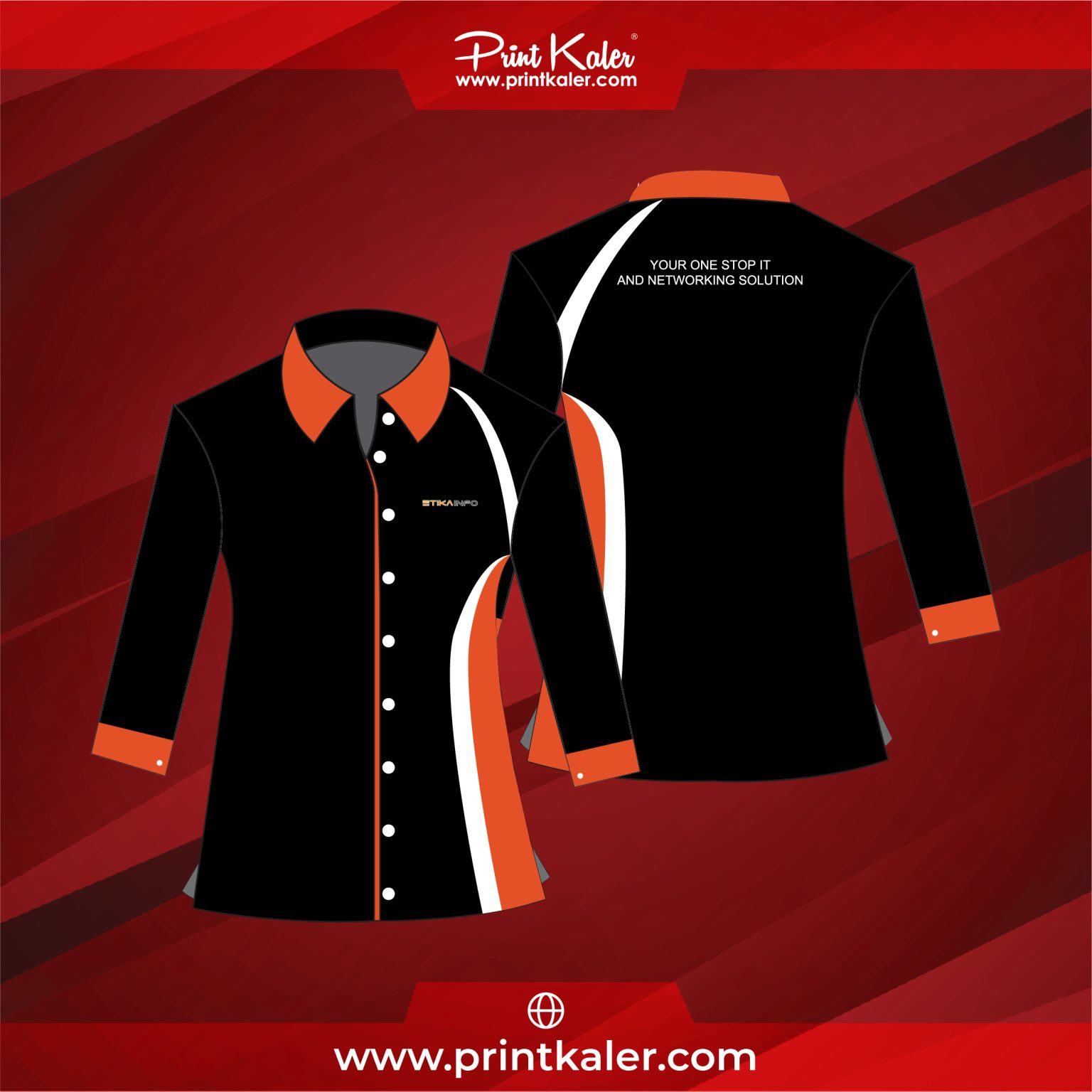 Baju Korporat Customade - Print Kaler - Shah Alam | Bangi | Kedah