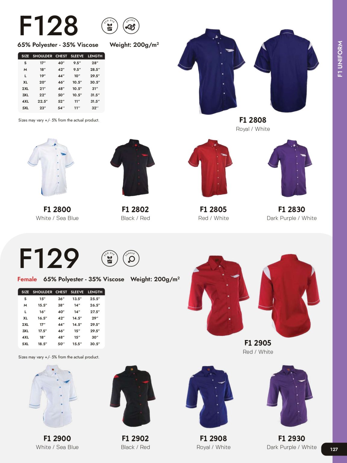 F1 Uniform - Print Kaler - Shah Alam | Bangi | Kedah