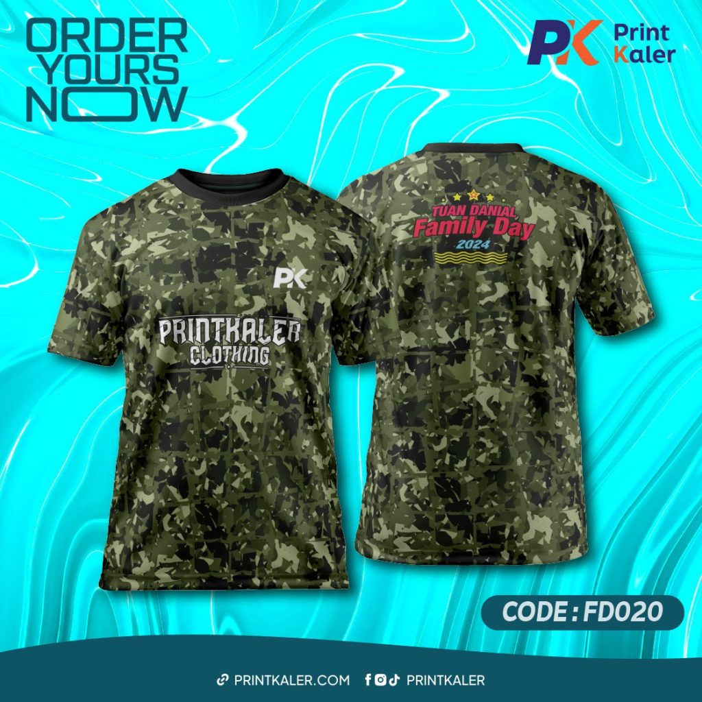 Baju Hari Keluarga & Family Day - Print Kaler - Shah Alam | Bangi | Kedah